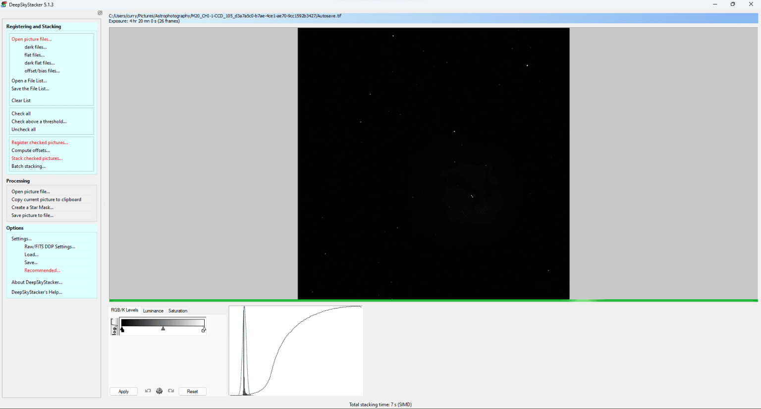 FREE Astrophotography Stacker - Deep Sky Stacker (DSS) - AstroPics